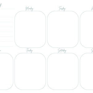 Weekly Planner Page A4 Eucalyptus Design | Digital | Printable - Etsy