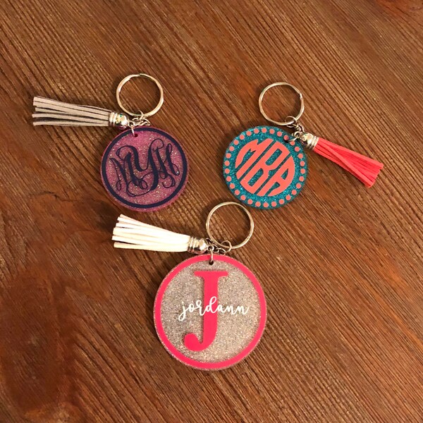 Monogram Keychain - Etsy