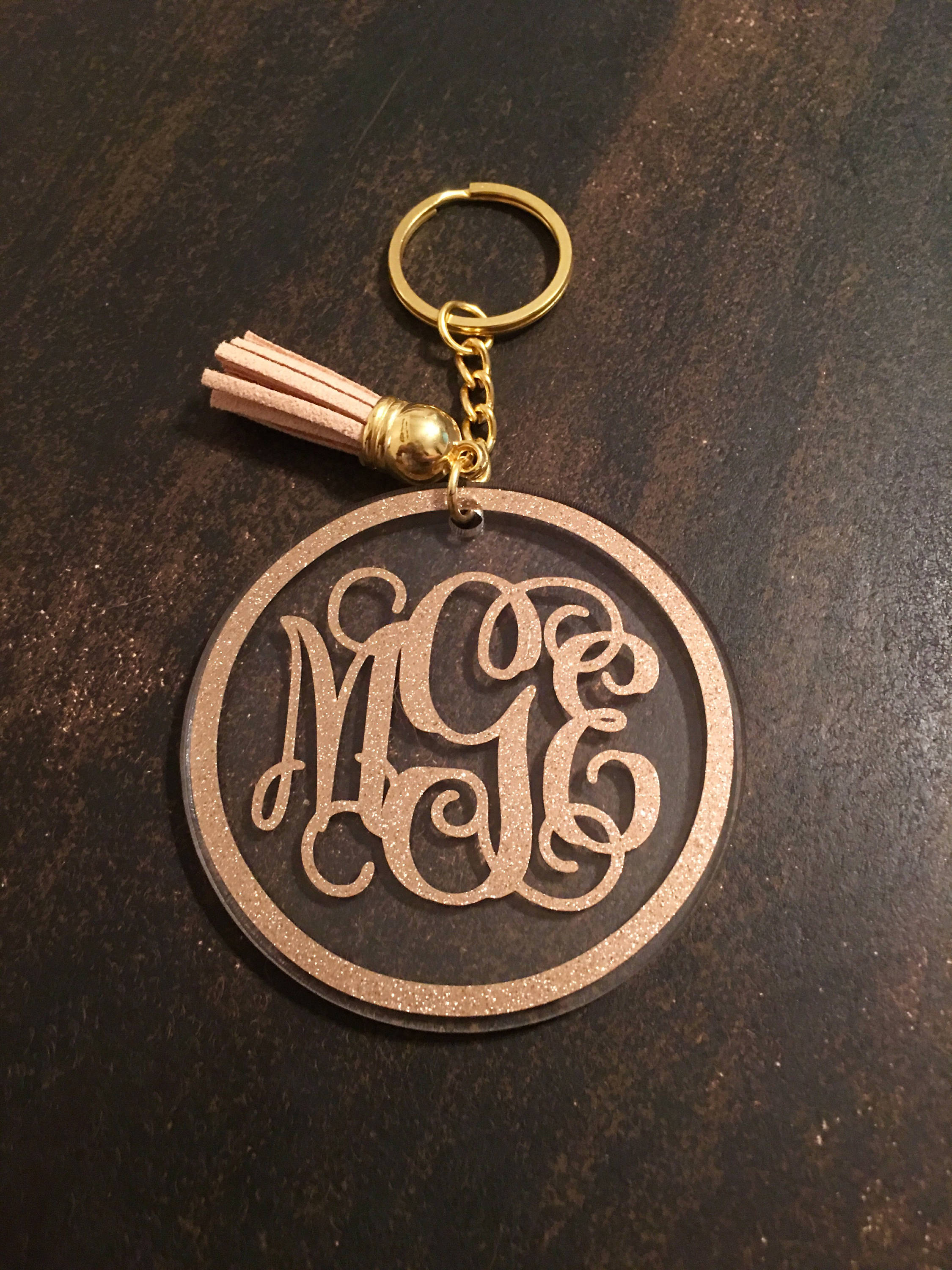 Monogram Keychain/acrylic Keychain/monogram Key Chain/acrylic - Etsy