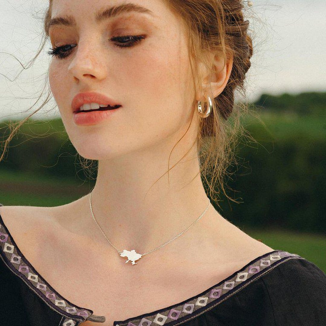 Silver Map of Ukraine Necklace | Glory to Ukraine Pendant | Handmade Ukrainian Jewelry | Map ...