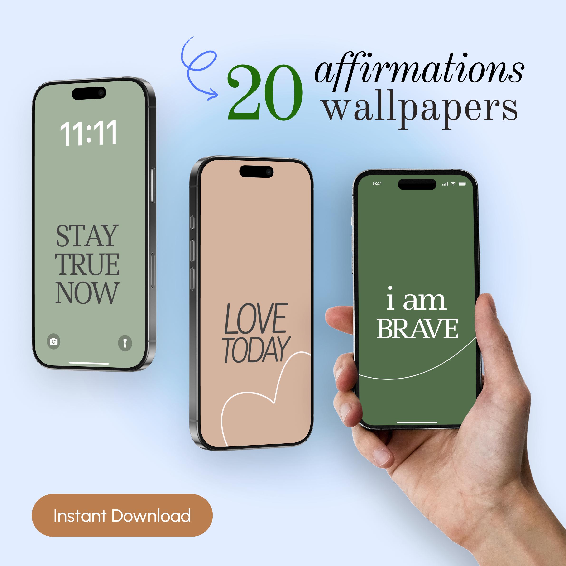Phone Wallpapers Affirmation Wallpapers Neutral Hues Modern iPhone ...