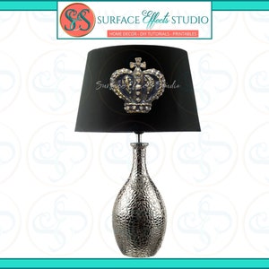 Magnetic Crown Lampshade Decoration Black and Gold Decor - Etsy