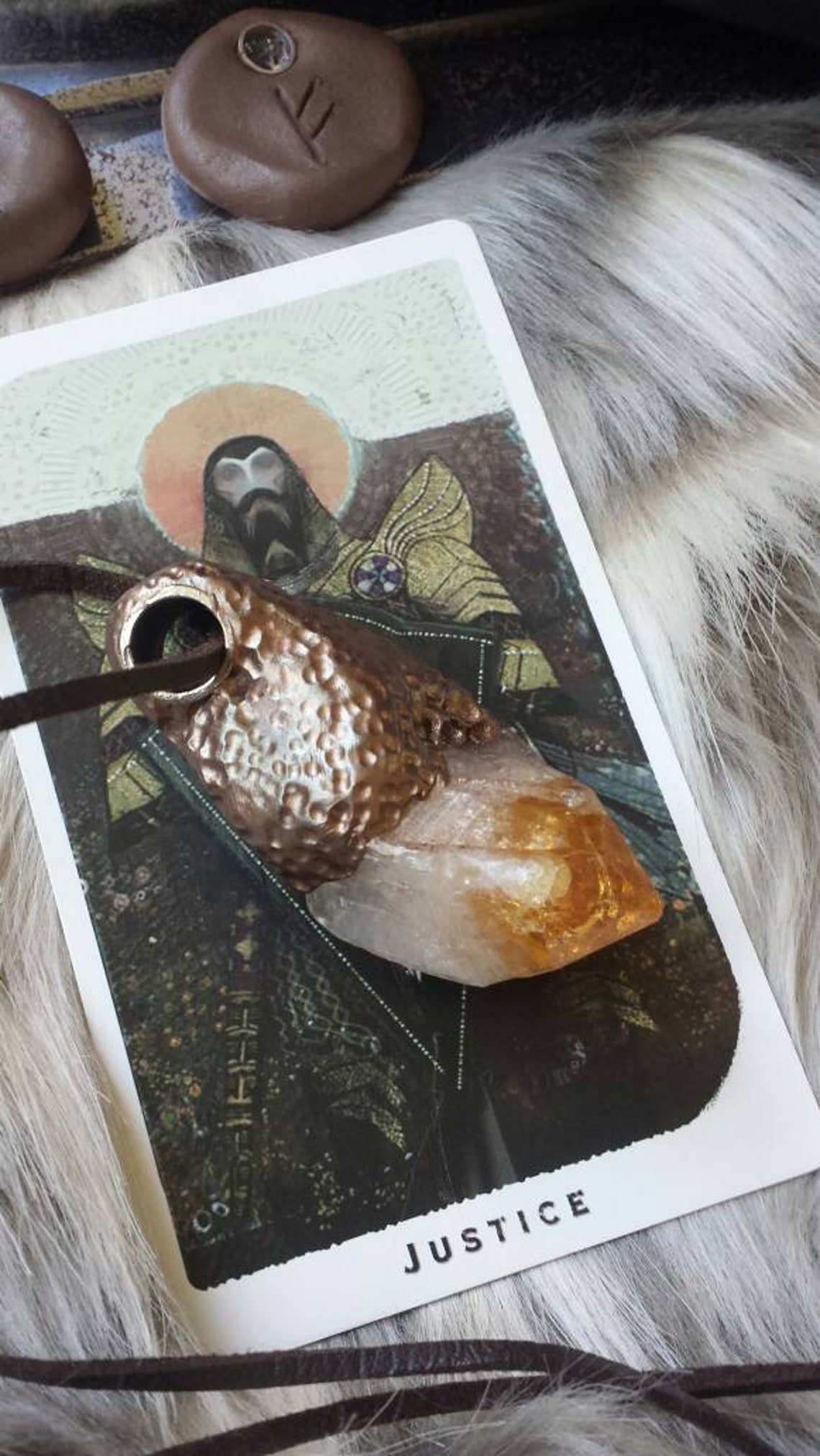 Logi Hálogi Nordic Fire Giant God Pendant Citrine Mens Viking - Etsy