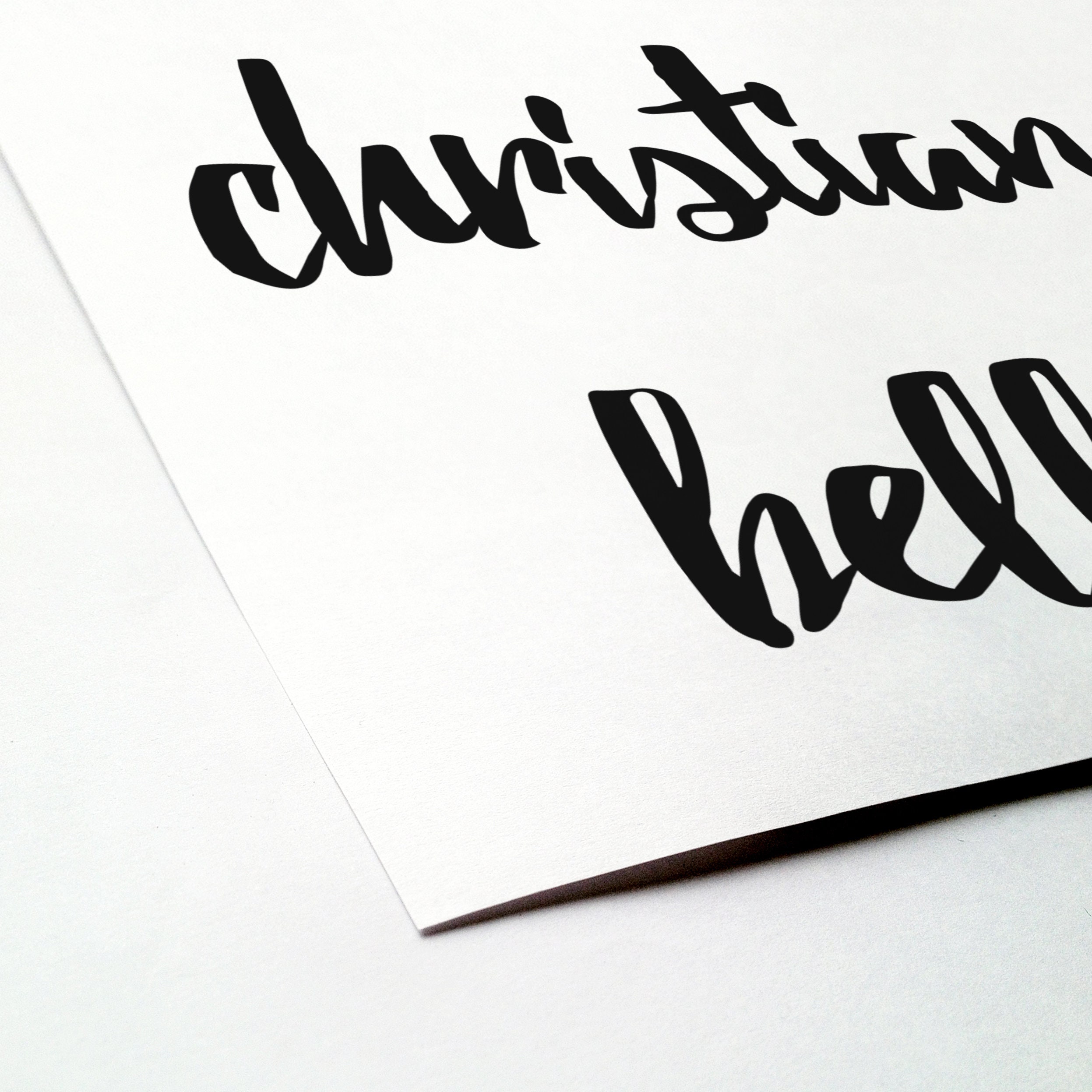 Personalised Family Names Script Print, Monochrome Decor, Minimal Decor ...