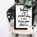 Today is the Perfect Day Brush Letter Print Monochrome - Etsy