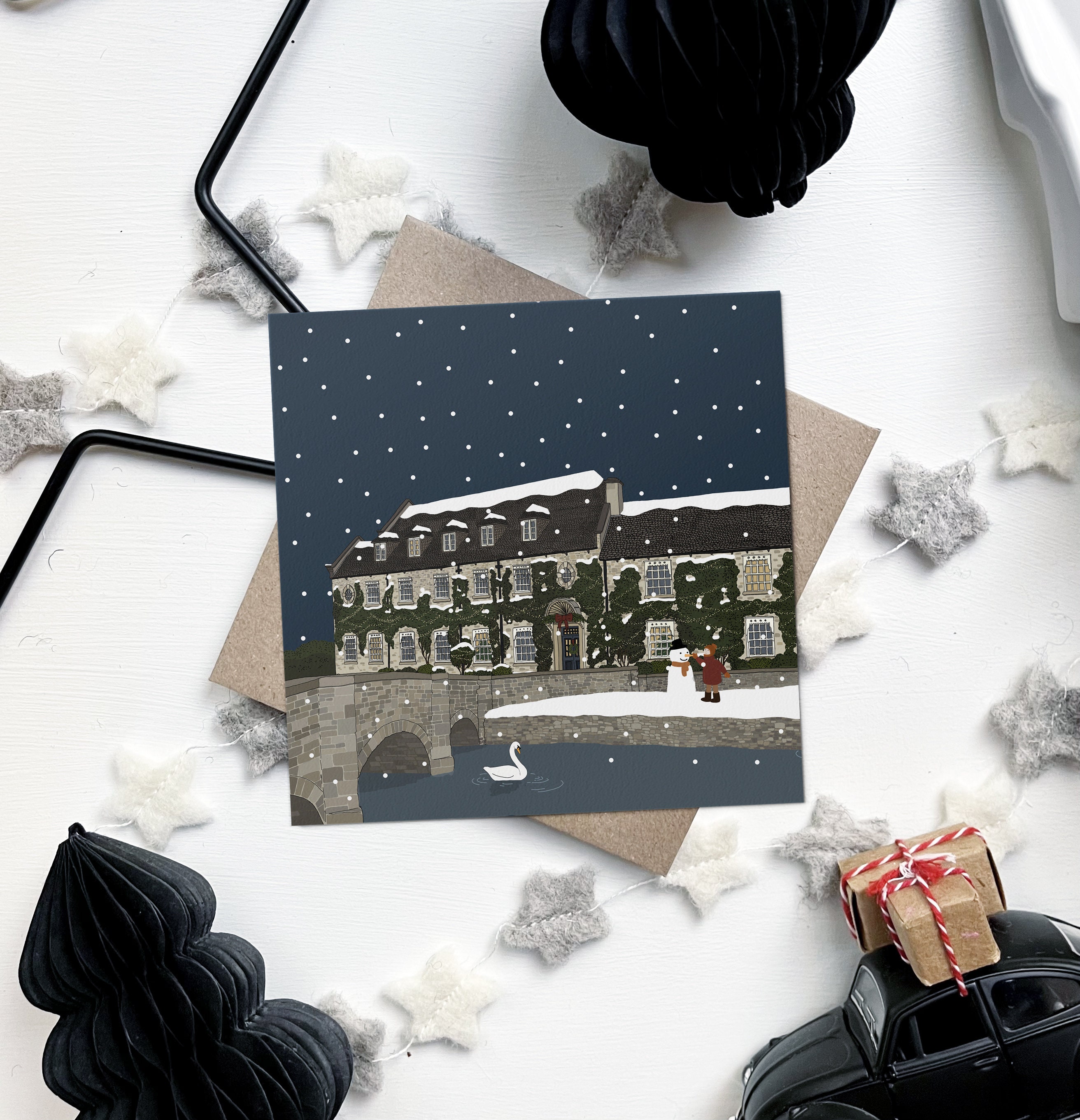 Pack of Cotswolds Christmas Cards – Winter Town Illustrations, Snowy ...