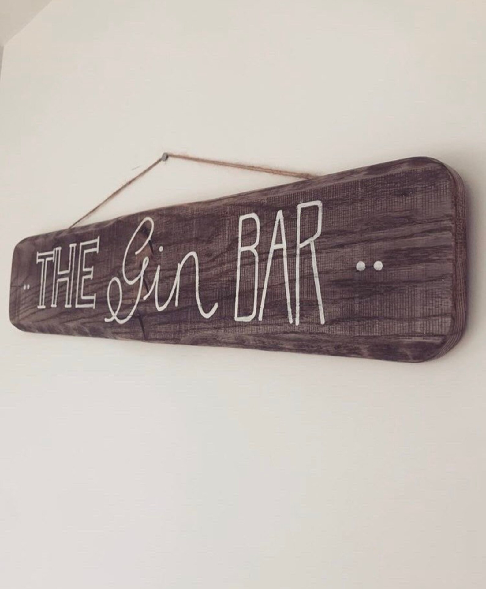 Rustic the Gin Bar Sign | Etsy