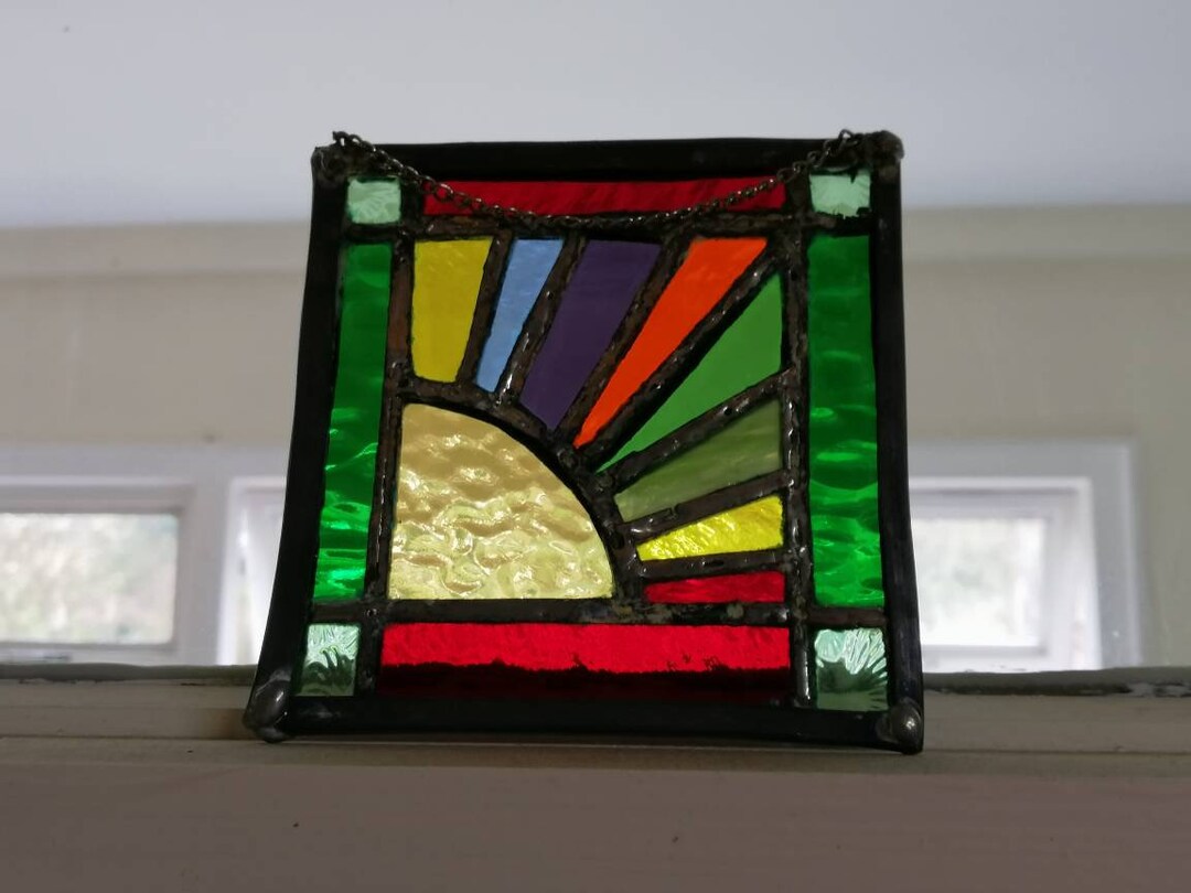 Stained Glass Rainbow Window Decoration - Etsy