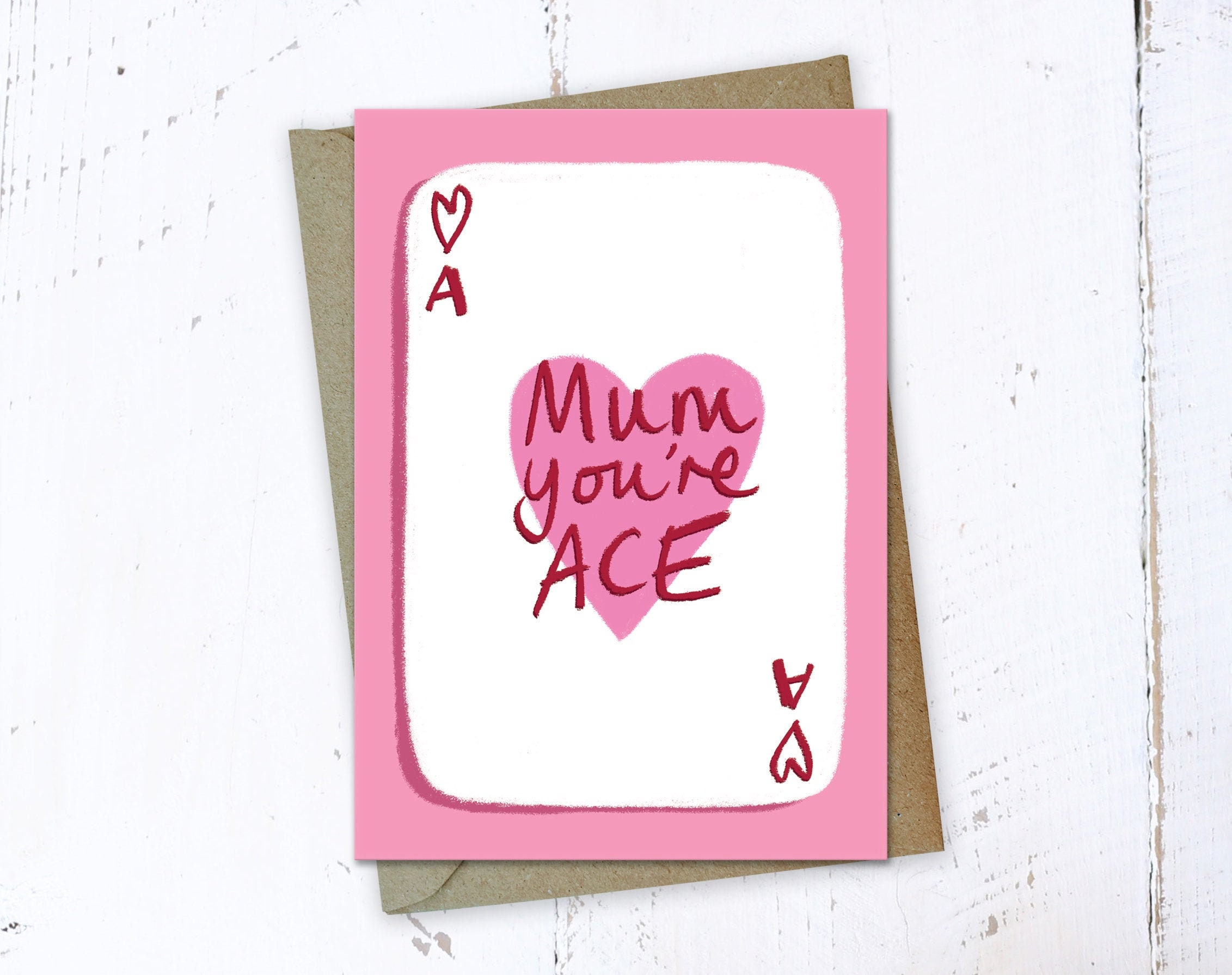 Card for Mum Mum You're Ace, Mother's Day Card, Birthday Card for Mum ...