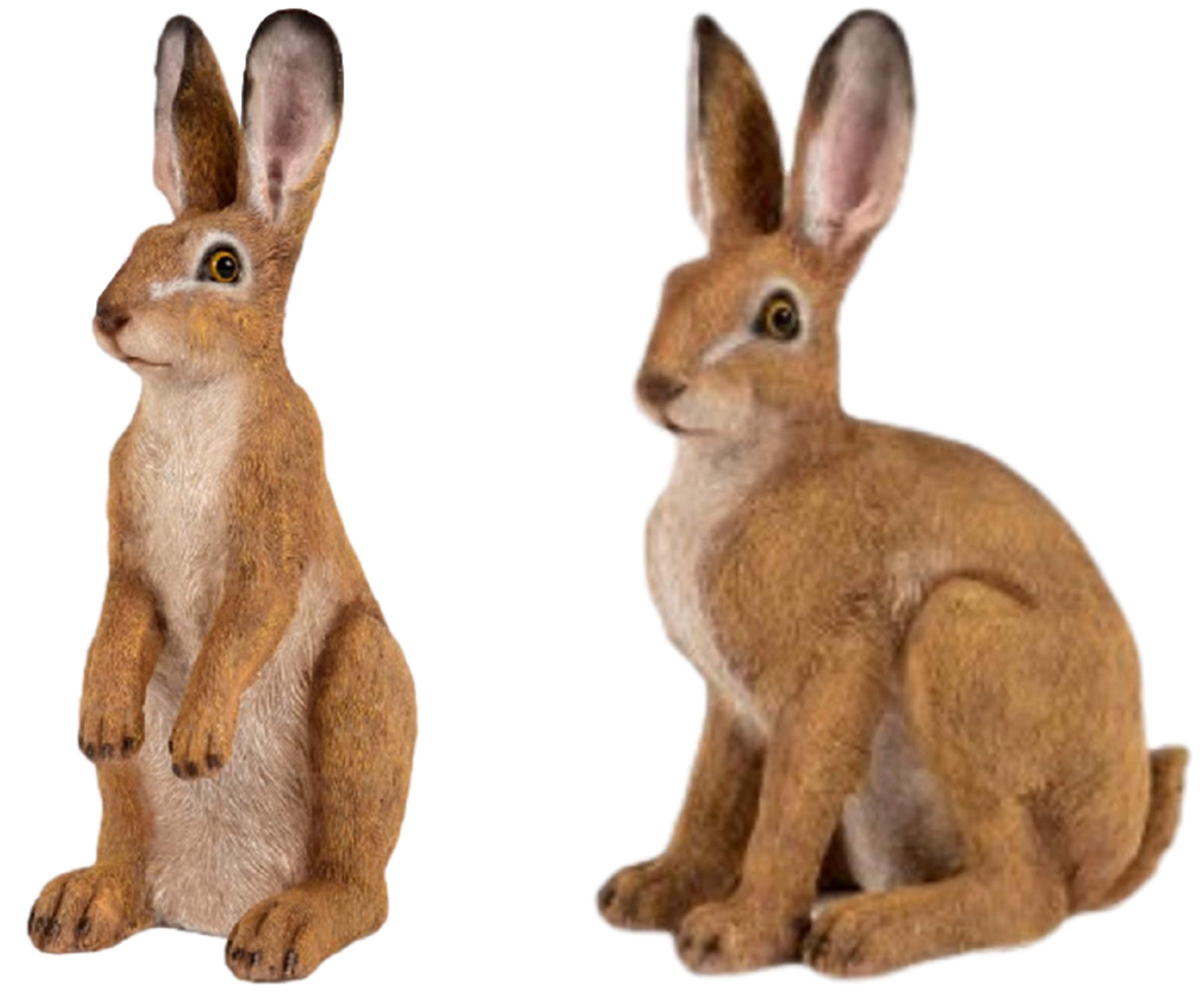 Hare Garden Ornament Resin Statue Running or Sitting Home - Etsy UK