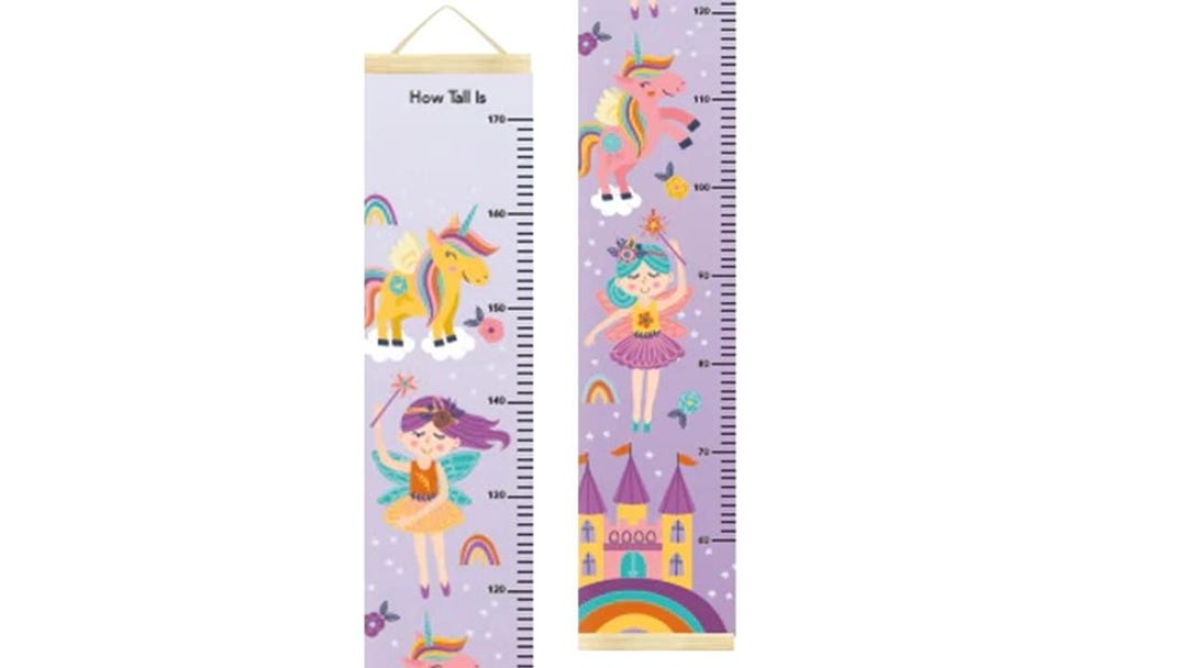 Personalised Height Chart Custom Kids Any Name Jungle Unicorn Birds ...