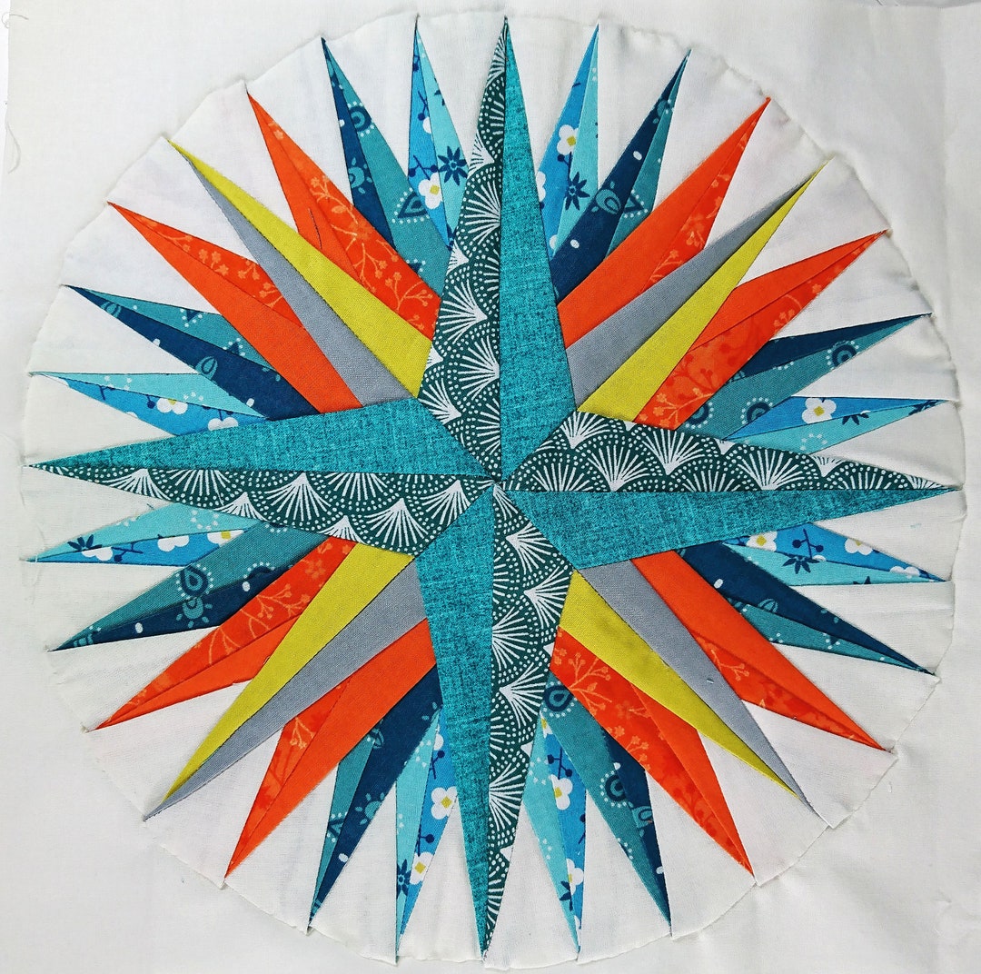PDF Pattern, Mariner's Compass, Quilt Block, Star Quilt - Etsy