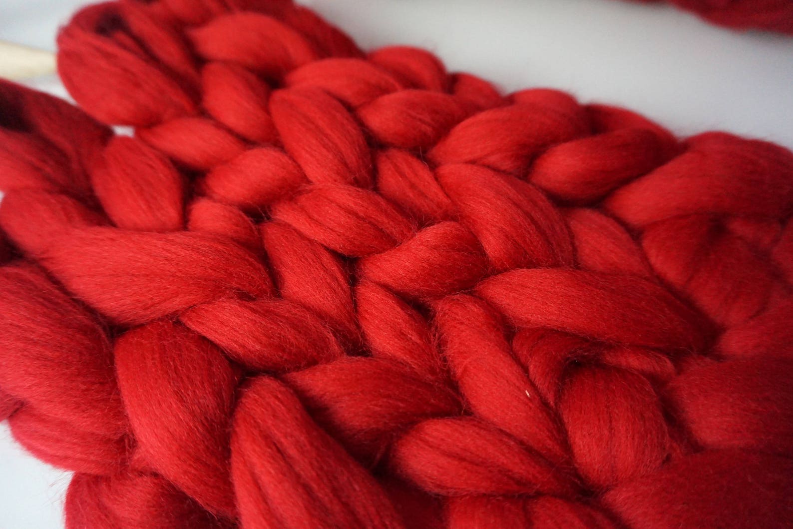 INTENSE RED Chunky yarn Red chunky yarn Merino chunky wool | Etsy