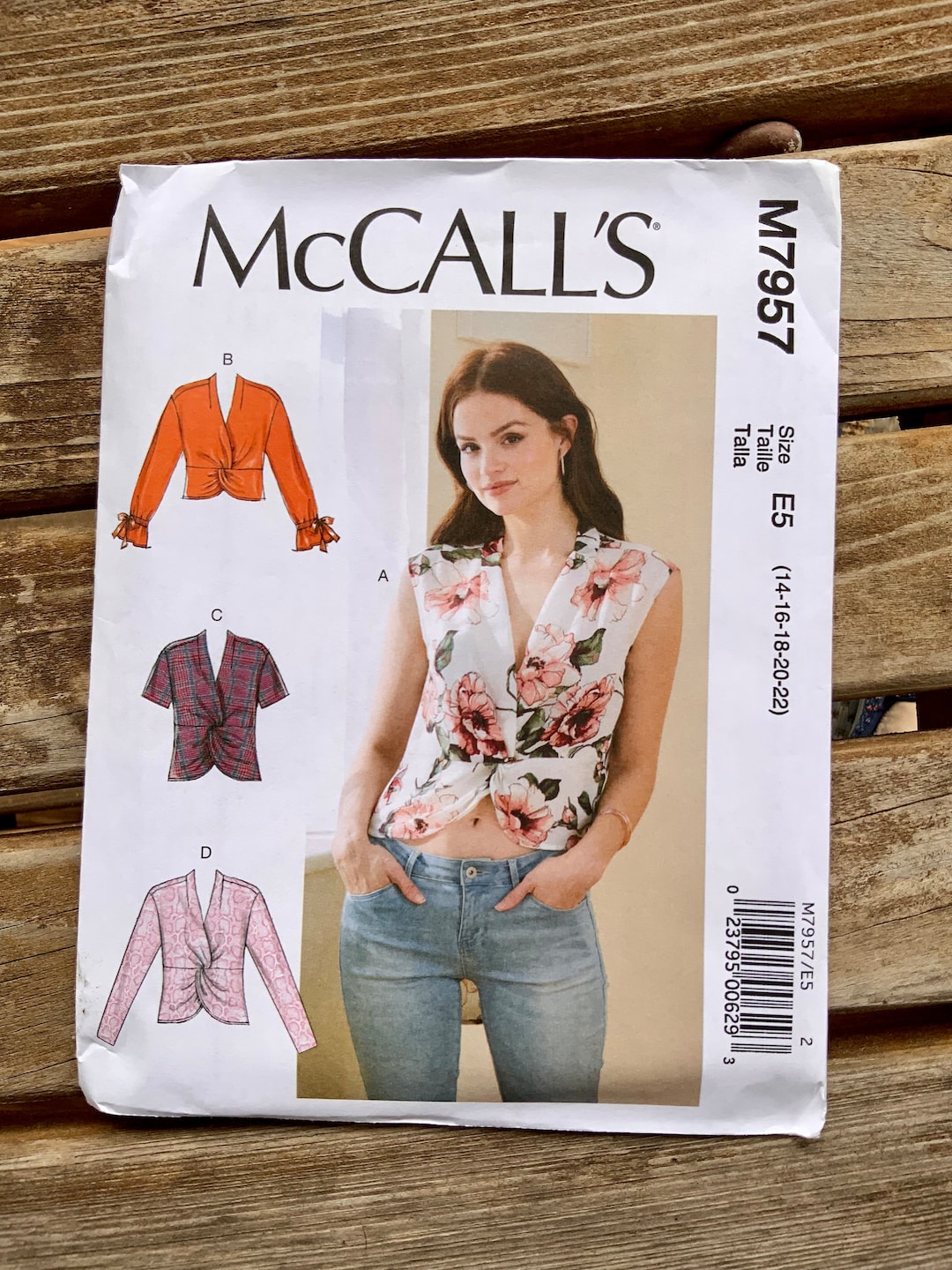 Mccalls 7957 Misses Uncut, Factory-fold Sewing Pattern Size 14, 16, 18 ...