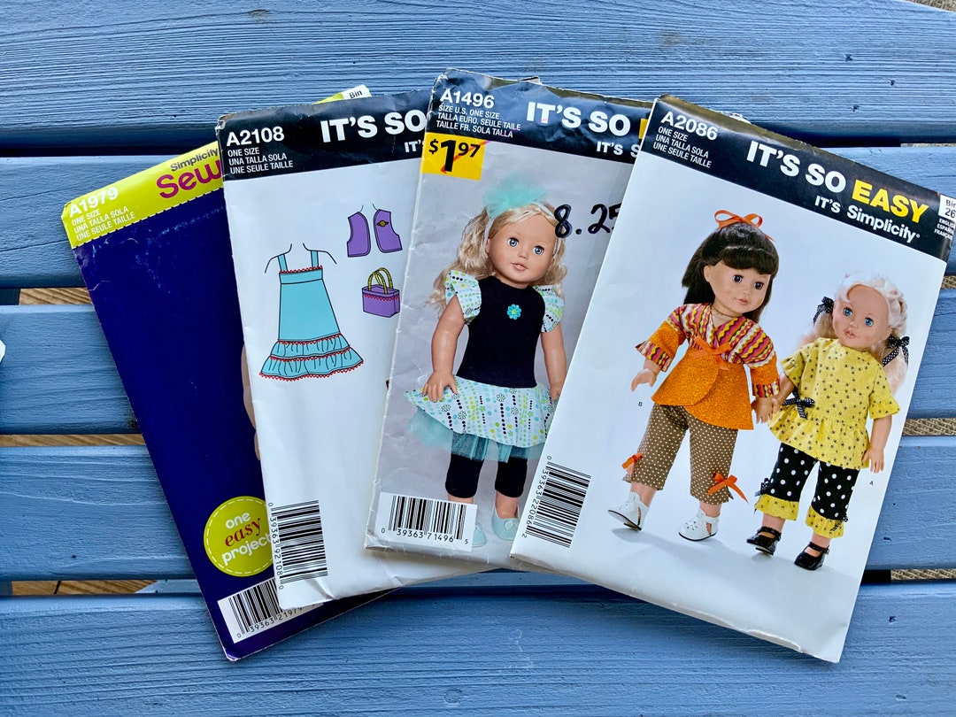 Simplicity 18 Inch Doll Clothes Pattern Bundle - Etsy