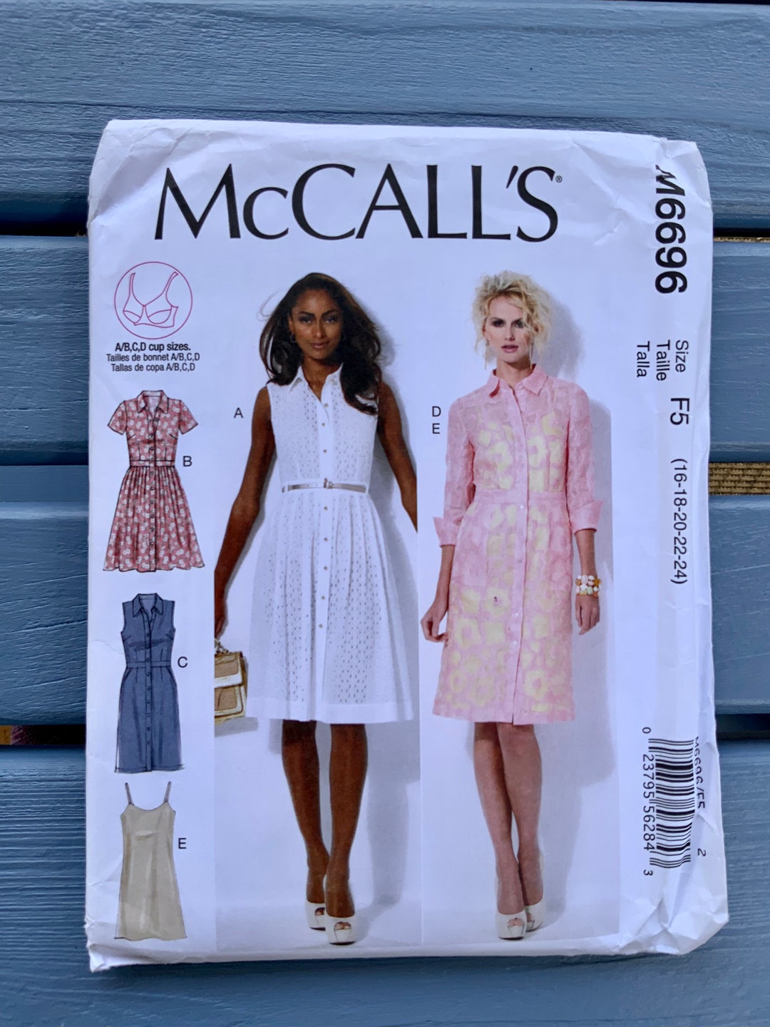 Mccalls 6696 Misses Uncut Factory-fold Sewing Pattern Size 16, 18, 20 ...