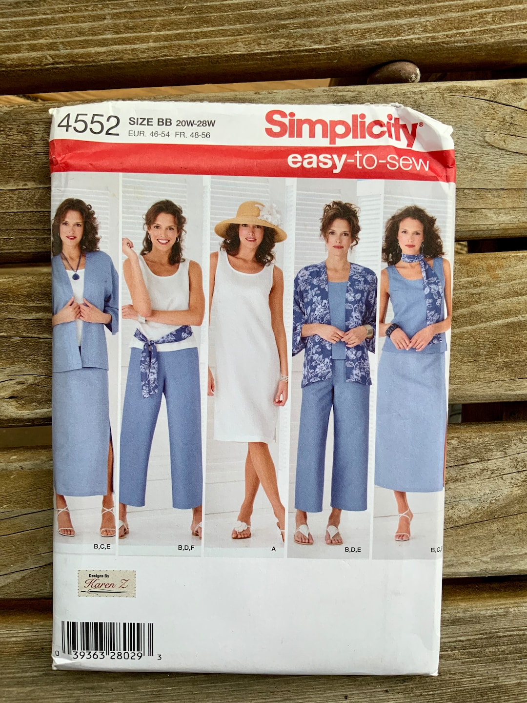 Simplicity 4552 Womens Uncut Factory-fold Sewing Pattern Size 20W, 22W ...