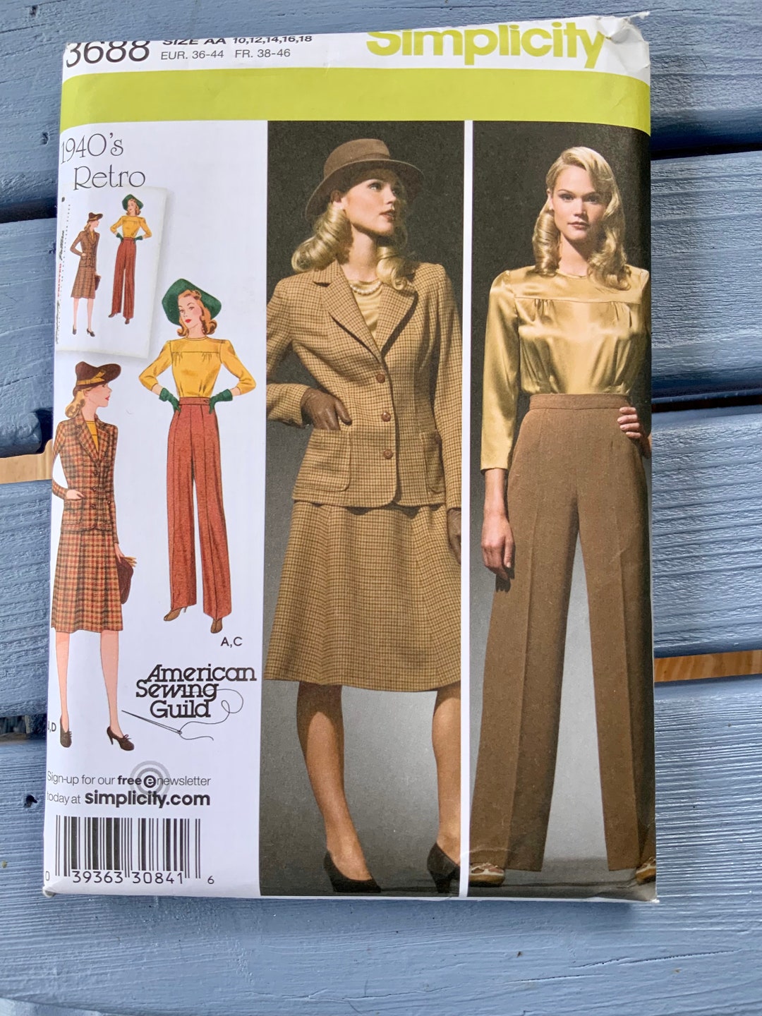 Simplicity 3688 Misses Uncut Factory-fold Sewing Pattern Size - Etsy