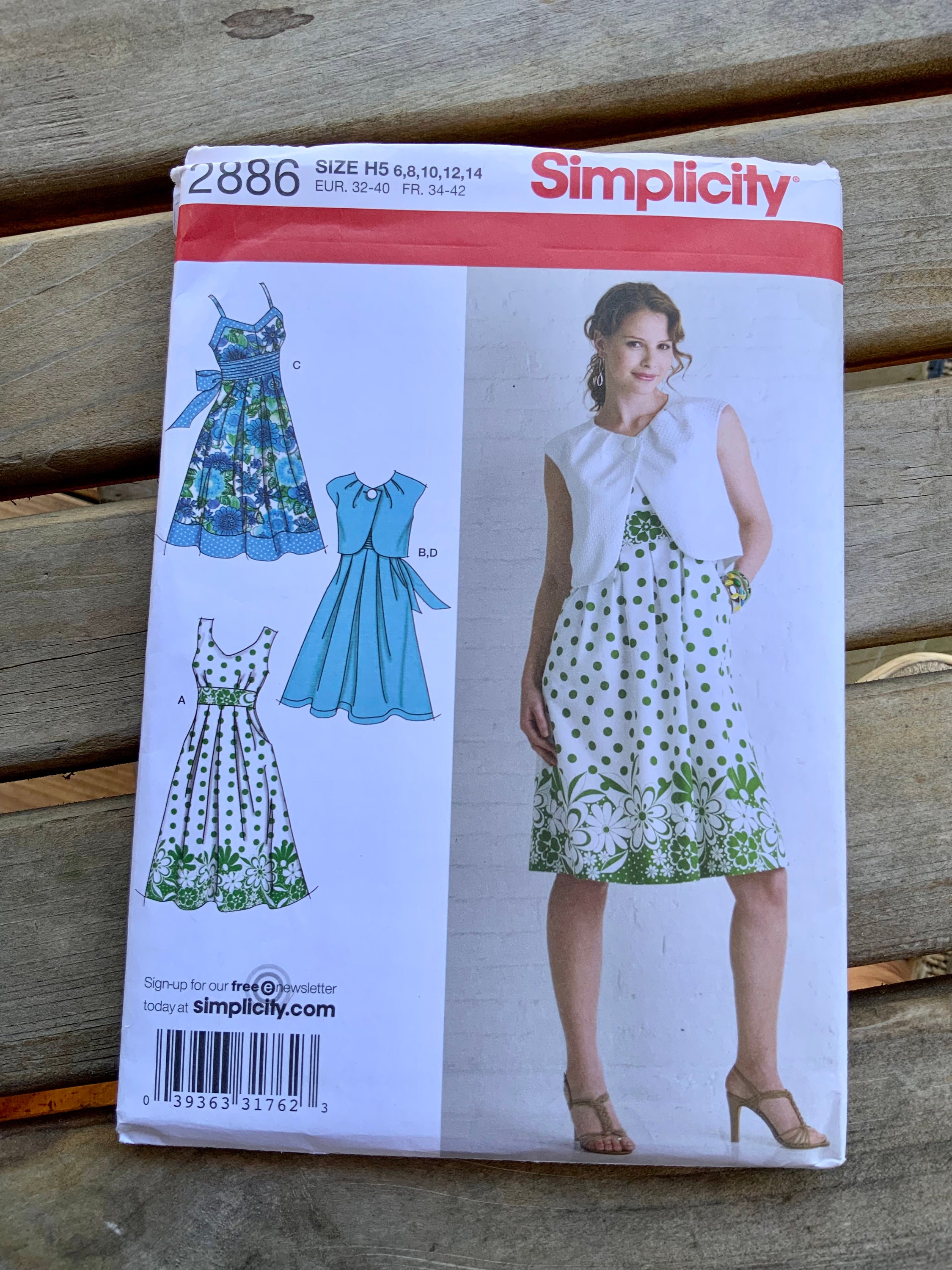Simplicity 2886 Misses Uncut Factory-fold Sewing Pattern Size - Etsy