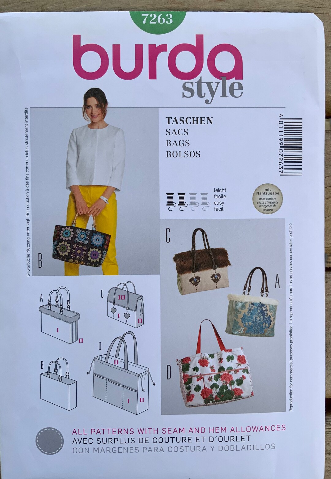 Burda 7263 Misses Uncut Factory-fold Sewing Pattern All Sizes - Etsy