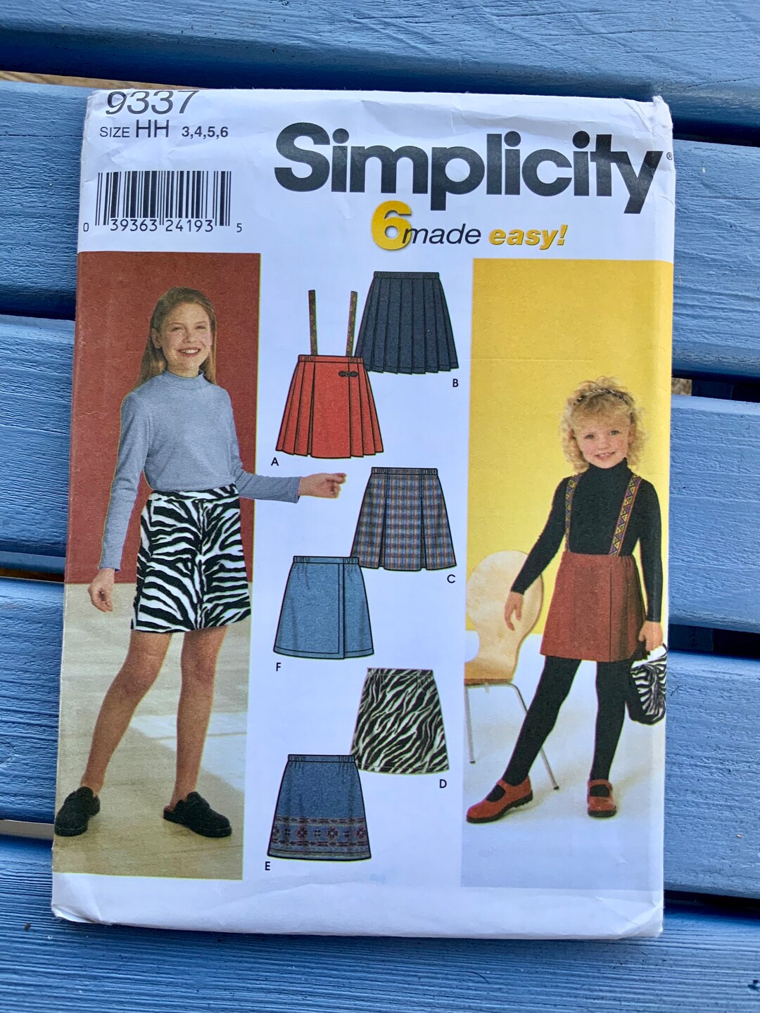 Simplicity 9337 Childs Uncut Factory-fold Sewing Pattern Size 3, 4, 5 ...