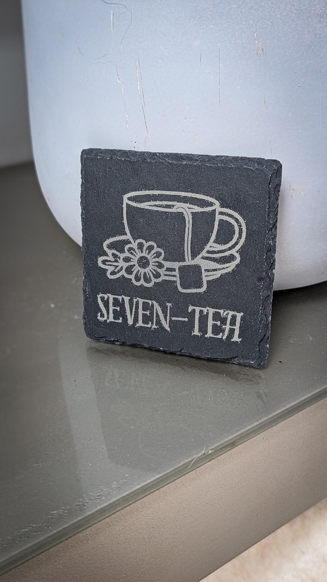 Custom Engraved Slate Coaster | Personalised Text or Design – Unique ...