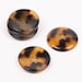 Tortoise Color Resin Buttons 4 Holes Double Layer Button for Garment ...