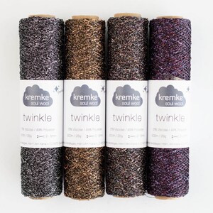 Glitter Yarn TWINKLE Kremke Metallic Yarn - Lace Yarn - Sparkle Yarn ...