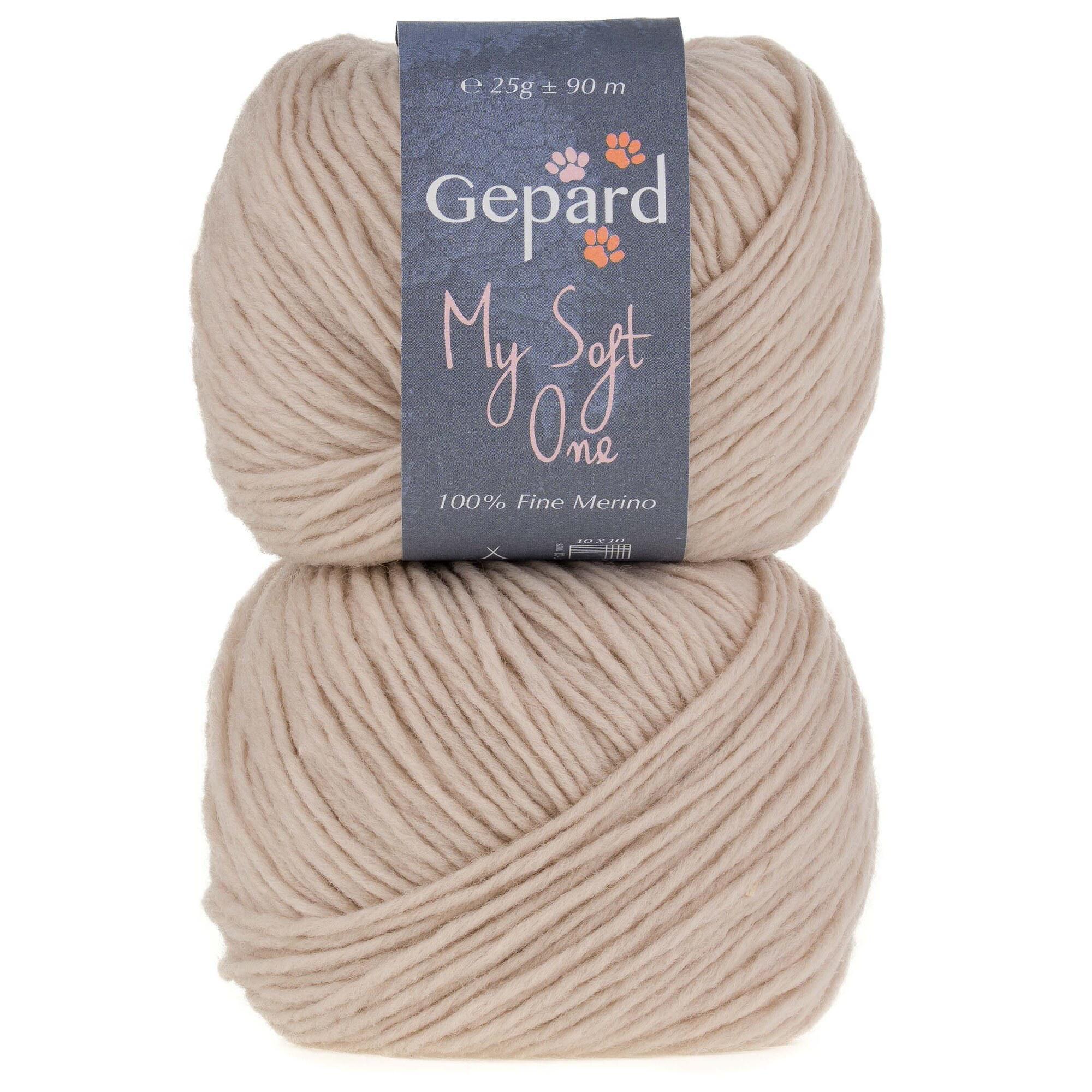 Gepard Garn My Soft One Yarn Slightly Spun Merino Wool Yarn 25 G 90 M ...