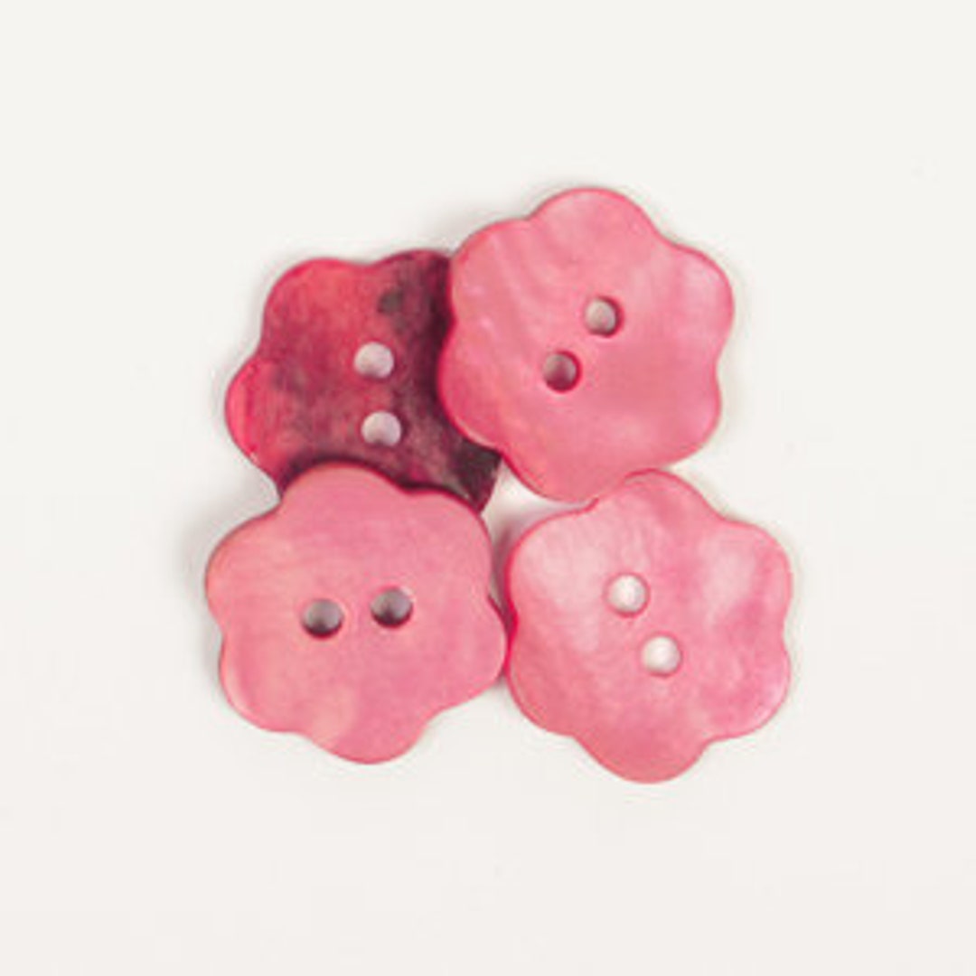 Red Flower Buttons 15 Mm Babies Buttons Mother of Pearl Buttons for ...