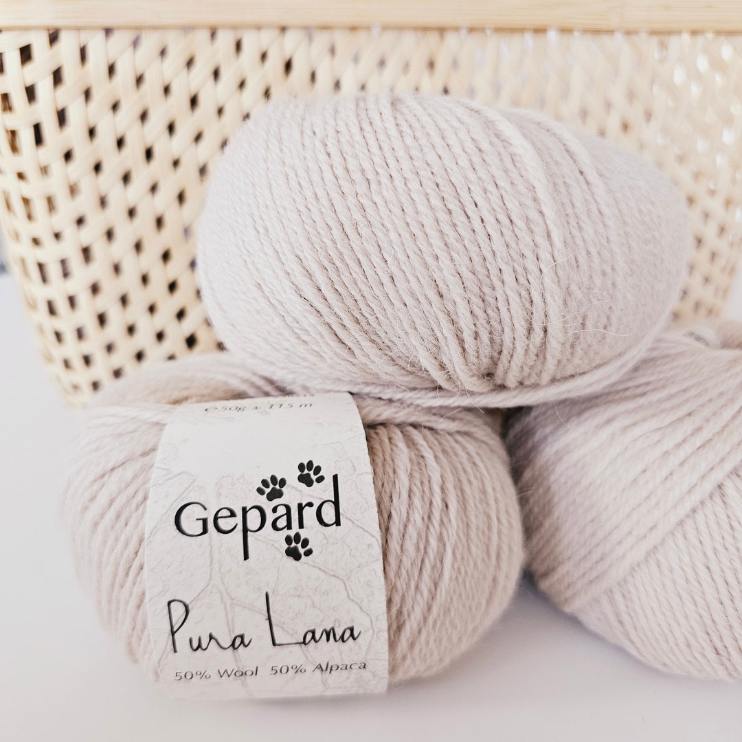 PURA LANA Gepard Garn Merino Wool and Alpaca Yarn Dyed With Natural ...