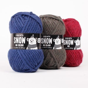 Chunky Wool Yarn Big Yarn Bulky Yarn DROPS SNOW ESKIMO Felting Yarn ...