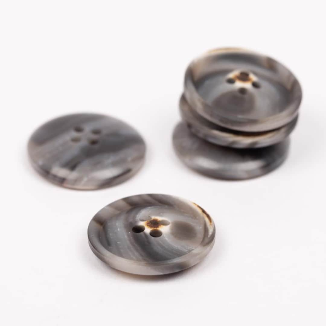 Round Buttons Mocha - Two Sizes 15 Mm and 23 Mm - Urea Buttons - Grey ...