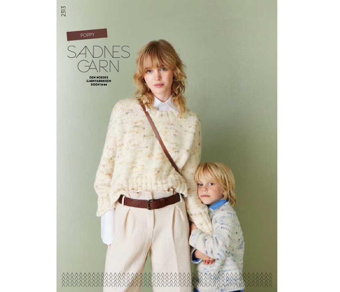 SANDNES GARN No. 2313 POPPY Knitting Pattern Book in English. Only ...