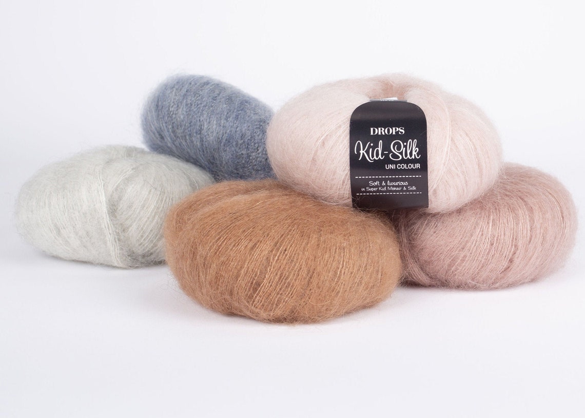 Mohair Yarn Kid Mohair DROPS Kid-silk Lace Yarn Mohair - Etsy New Zealand