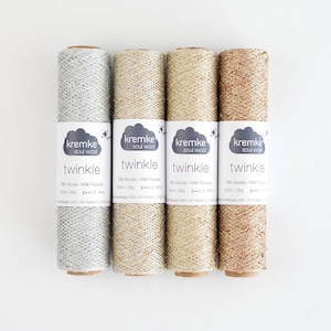 Glitter Yarn TWINKLE Kremke Metallic Yarn - Lace Yarn - Sparkle Yarn ...