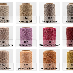 Glitter Yarn STELLARIS Kremke Metallic Yarn - Lace Yarn - Sparkle Yarn ...