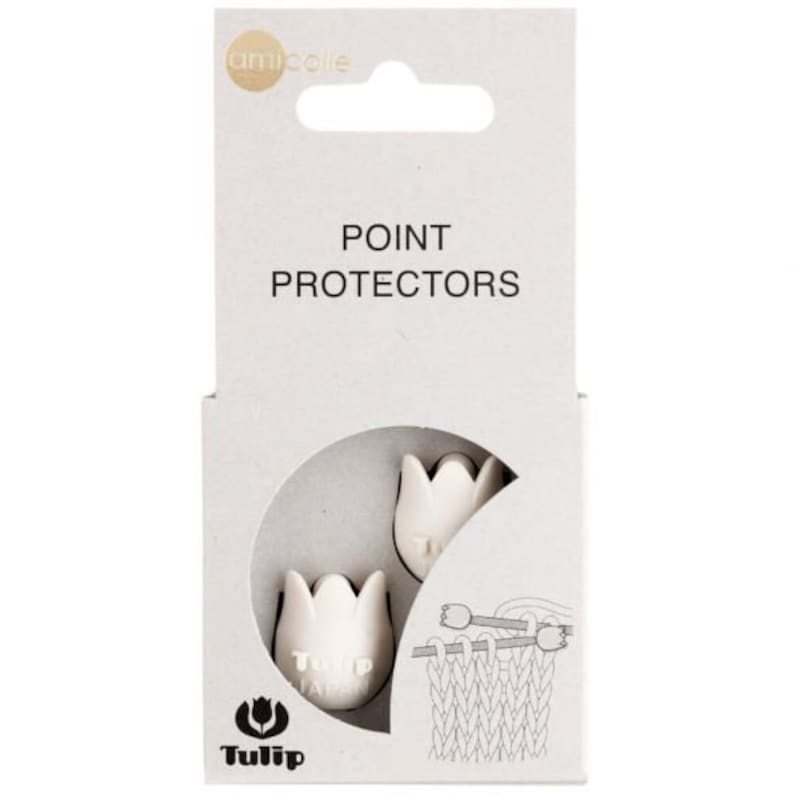 TULIP Knitting Needle Tip Point Protectors Set of 2 Stitch Stoppers for ...