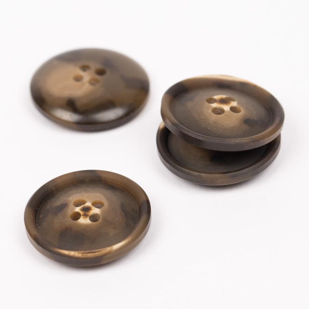 Round Buttons Walnut Imitation - Two Sizes 15 Mm and 23 Mm - Urea ...