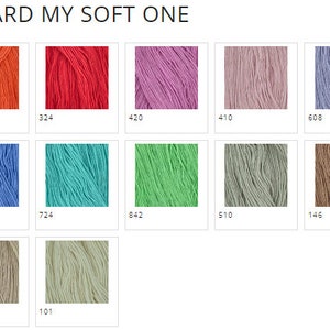 Gepard Garn MY SOFT ONE Yarn Slightly Spun Merino Wool Yarn 25 G 90 M ...