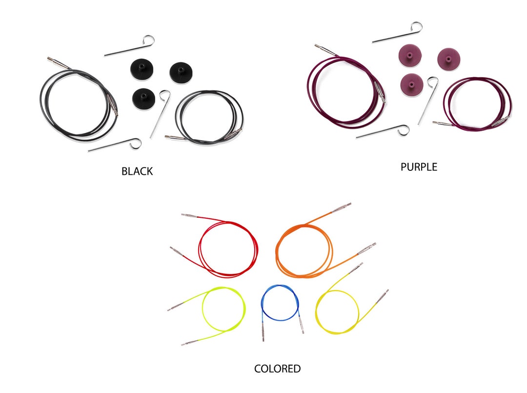 Interchangeable Circular Knitting Needle Cables Knitpro, Drops, Lykke ...