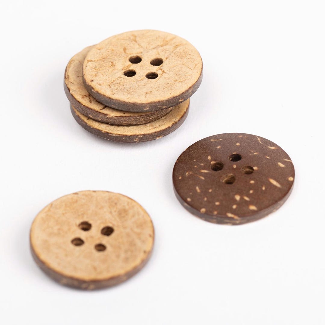 Coconut Buttons for Baby Clothes, Buttons for Crafts, Light Wood ...