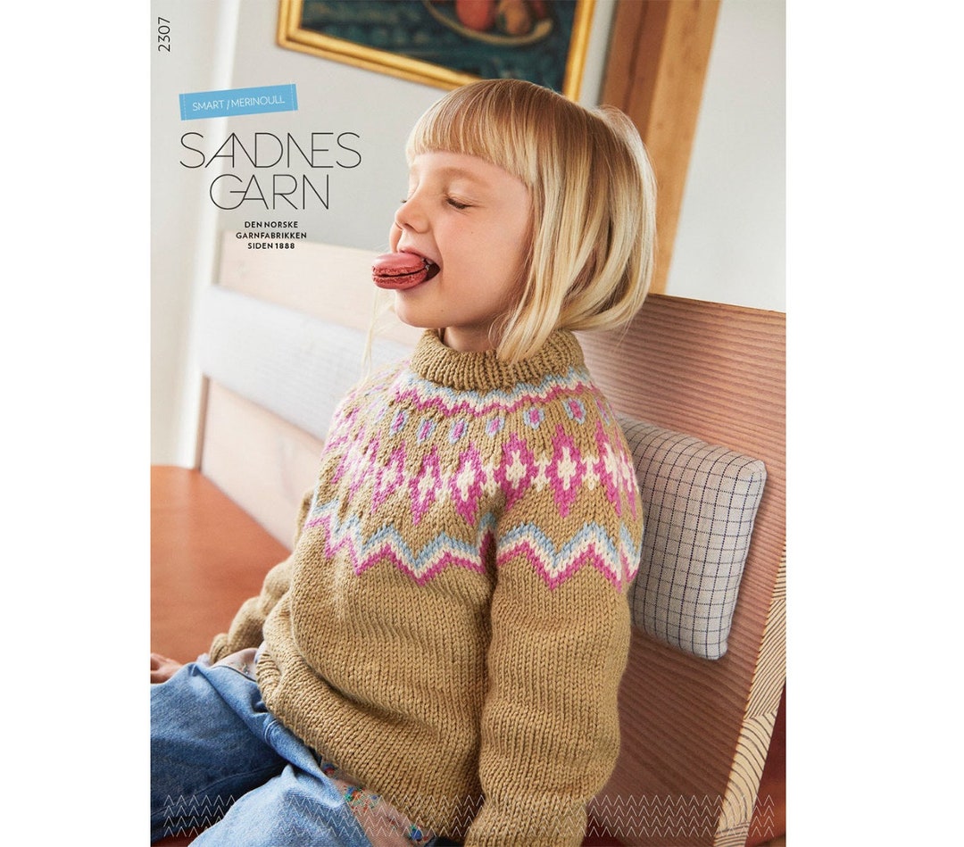 SANDNES GARN Patterns Book No. 2307 Smart and Merinoull 9 Knitting ...