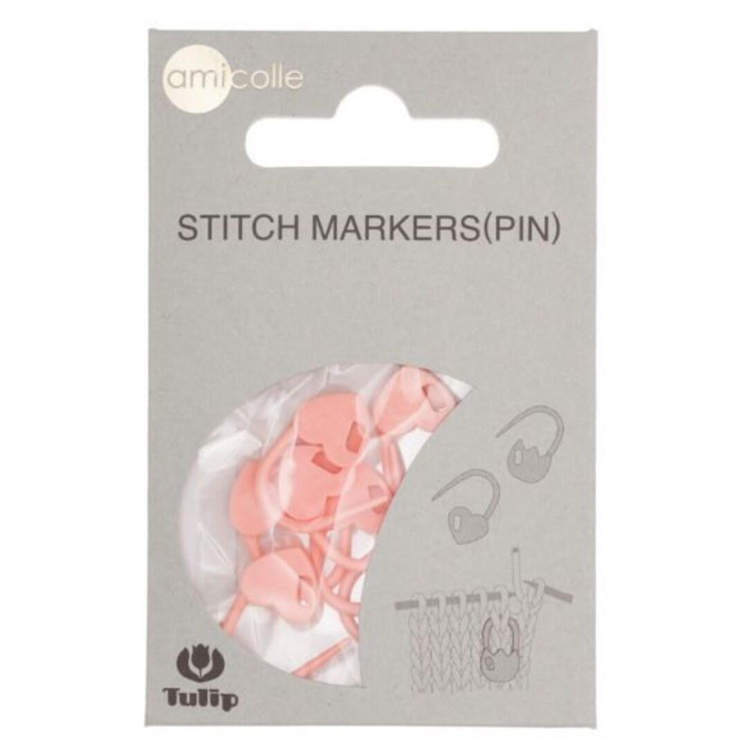 TULIP Stitch Markers of Pink Heart Pack of 7 Pieces - Locking Stitch ...