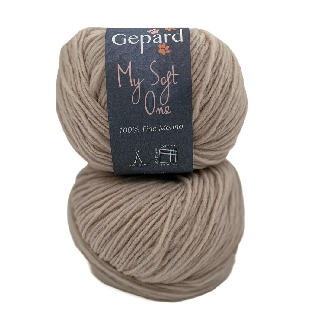 Gepard Garn MY SOFT ONE Yarn Slightly Spun Merino Wool Yarn 25 G 90 M ...