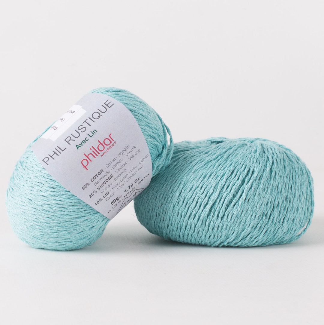 Cotton Blend Yarn Phildar RUSTIQUE Cotton, Linen and Viscose Yarn DK ...