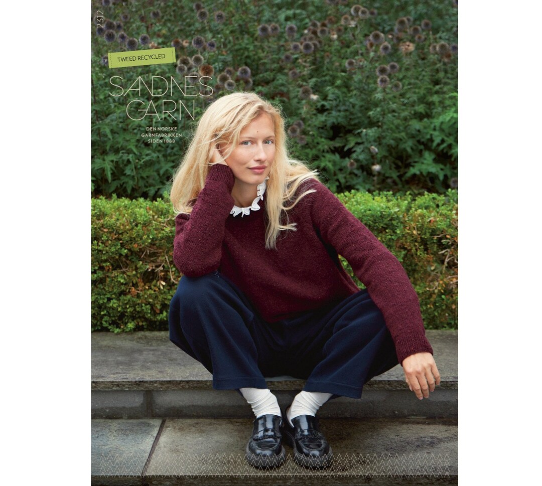 SANDNES GARN No. 2312 Tweed Recycled Knitting Patterns Book in English ...