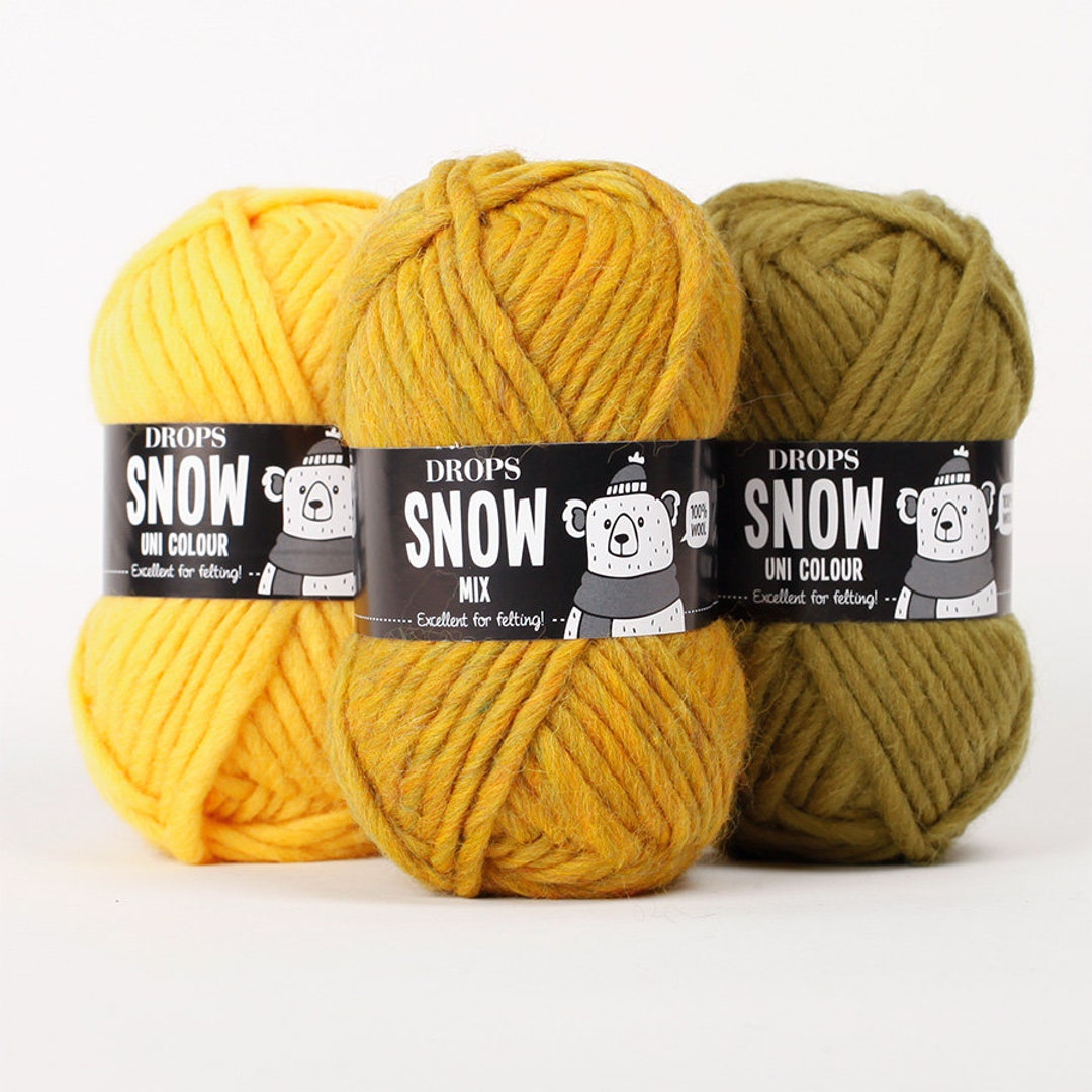 Chunky Wool Yarn - Big Yarn - Bulky Yarn - DROPS SNOW - ESKIMO ...