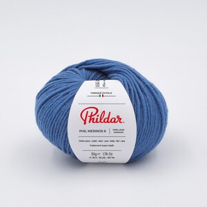 Merino Wool Yarn MERINOS 6 (phildar) Aran Weight Yarn - Non Itchy Wool ...