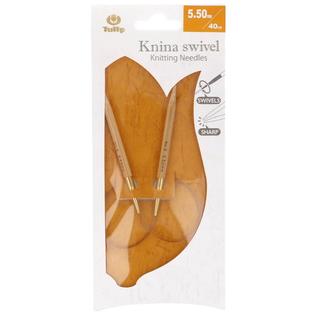 TULIP Knina Swivel Bamboo Fixed Circular Knitting Needles 40 Cm 16 ...